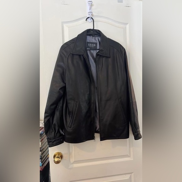 Izod | Jackets & Coats | Izod Mens Black Leather Jacket | Poshmark